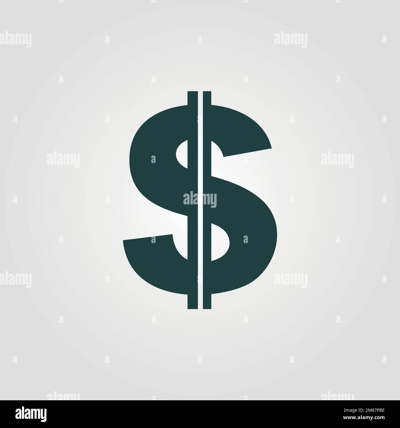 Dollar vector icon. Black illustration isolated on white background for ...