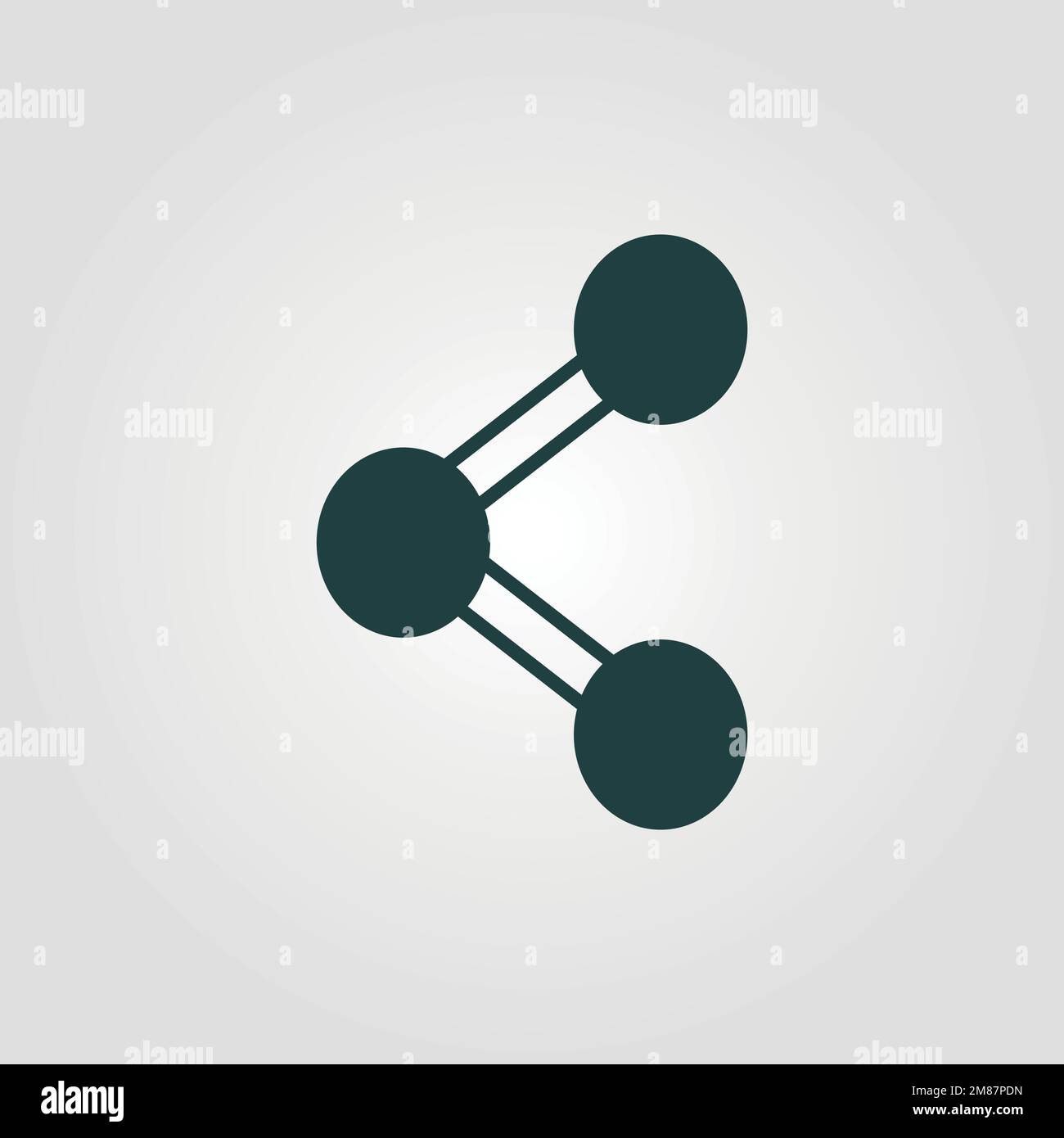 Molecule Vector Icon Black Illustration Isolated On White Background For Graphic And Web Design
