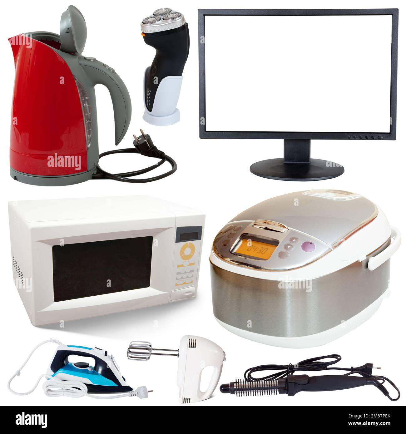 Collage of different home appliances Stock Photo - Alamy