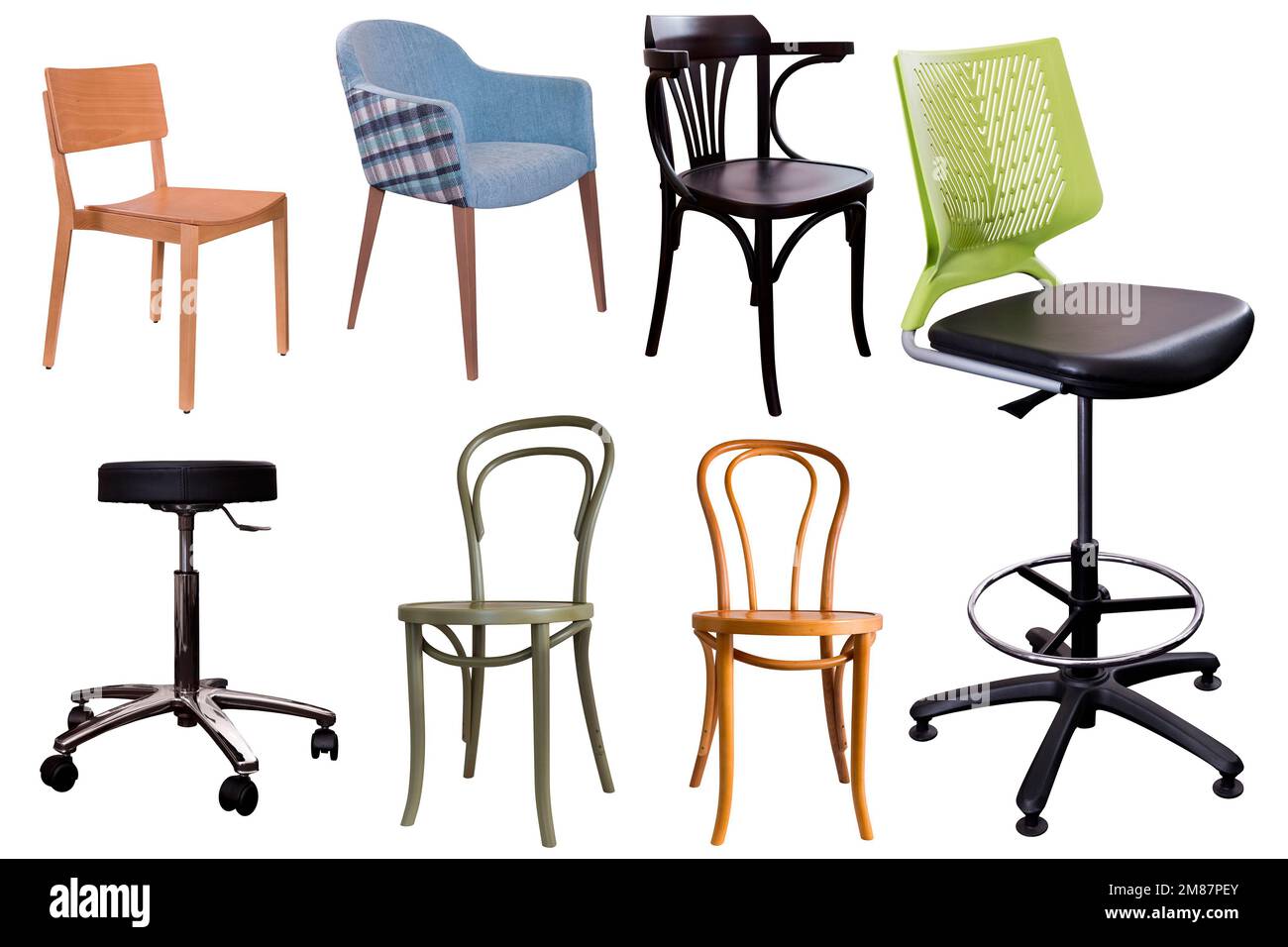 Collection of chairs and armchairs Stock Photo - Alamy