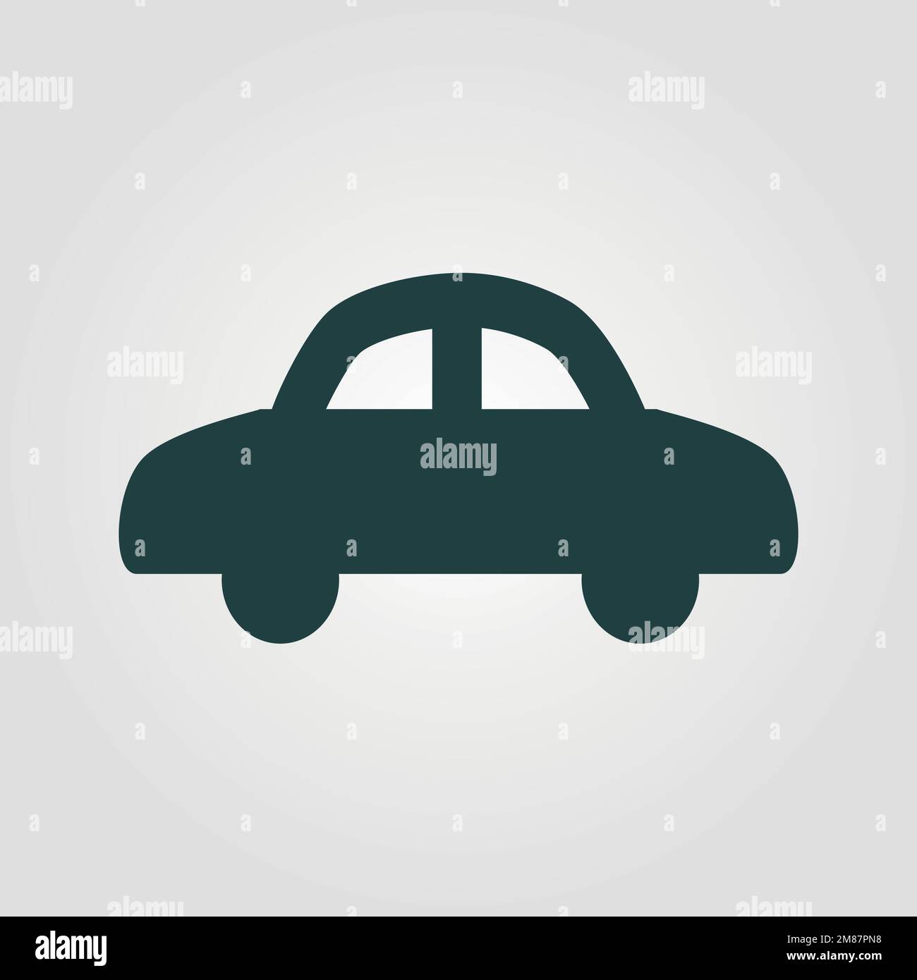 Auto car vector icon. Black illustration isolated on white background ...
