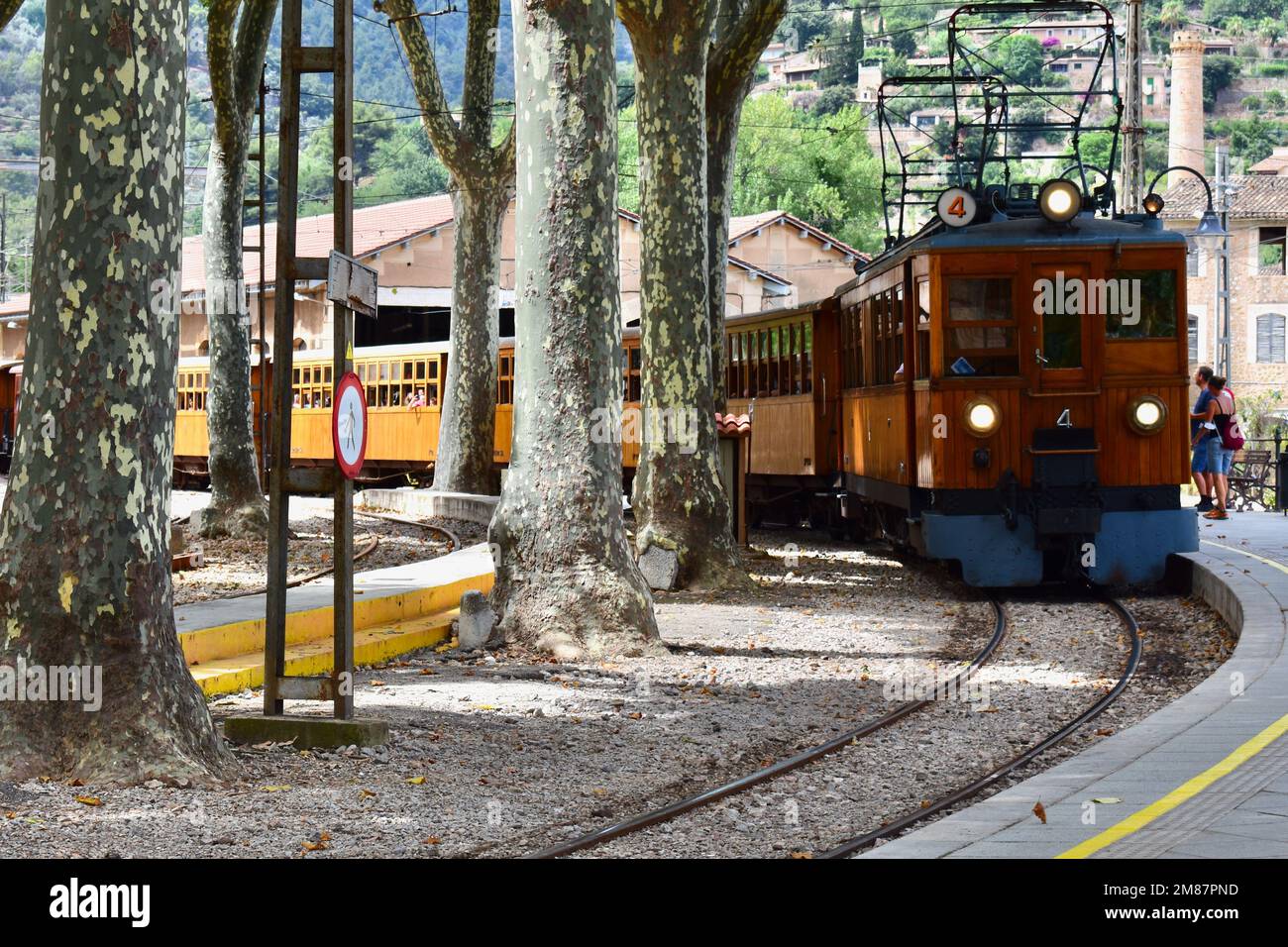 The famous Sóller railway runs from Palma to the hillside town of ...