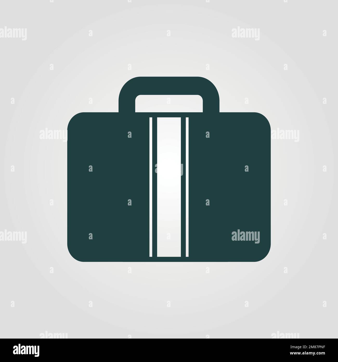 Business bag vector icon. Black illustration isolated on white ...