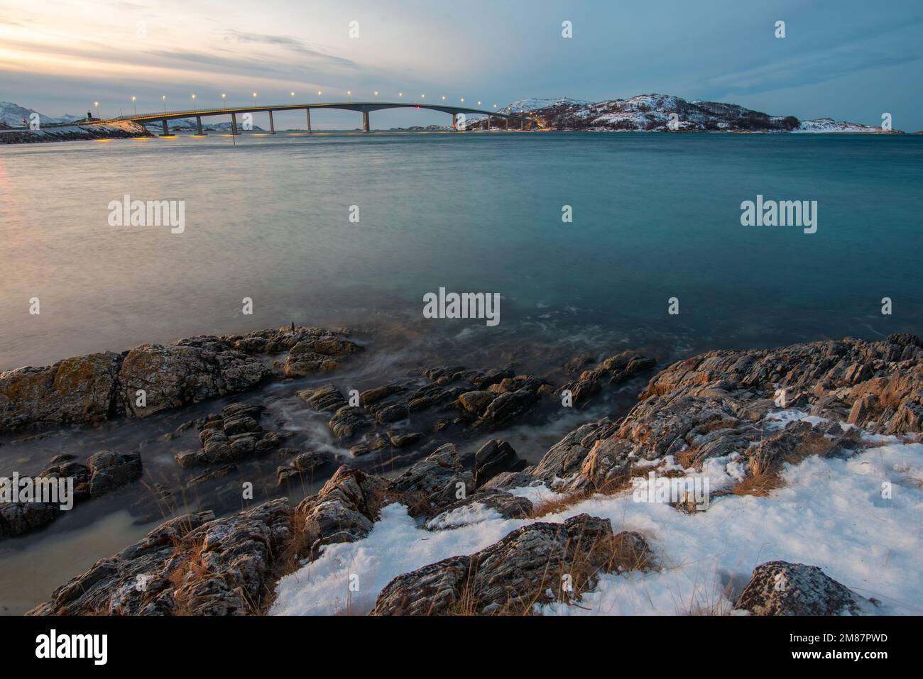 Sommaroybrua, Sommaroy bridge connecting Sommary with Kvaloya, Norway ...