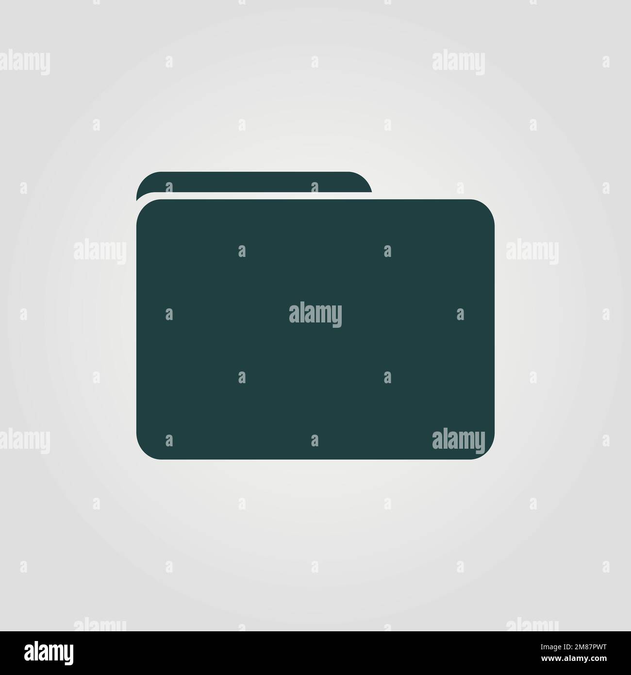 Computer folder vector icon. Black illustration isolated on white ...