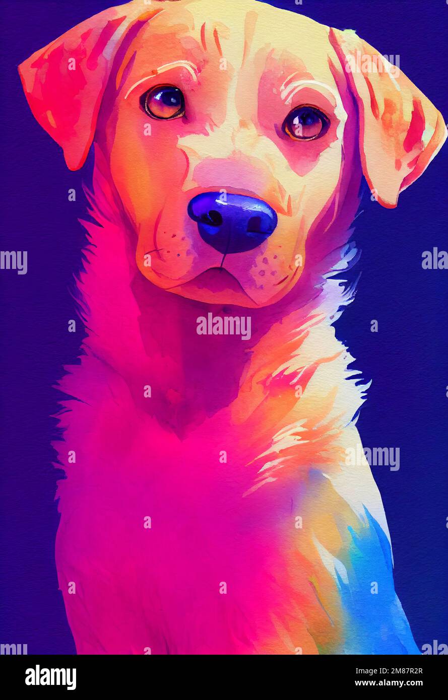 Funny adorable portrait headshot of cute doggy. Labrador dog breed ...