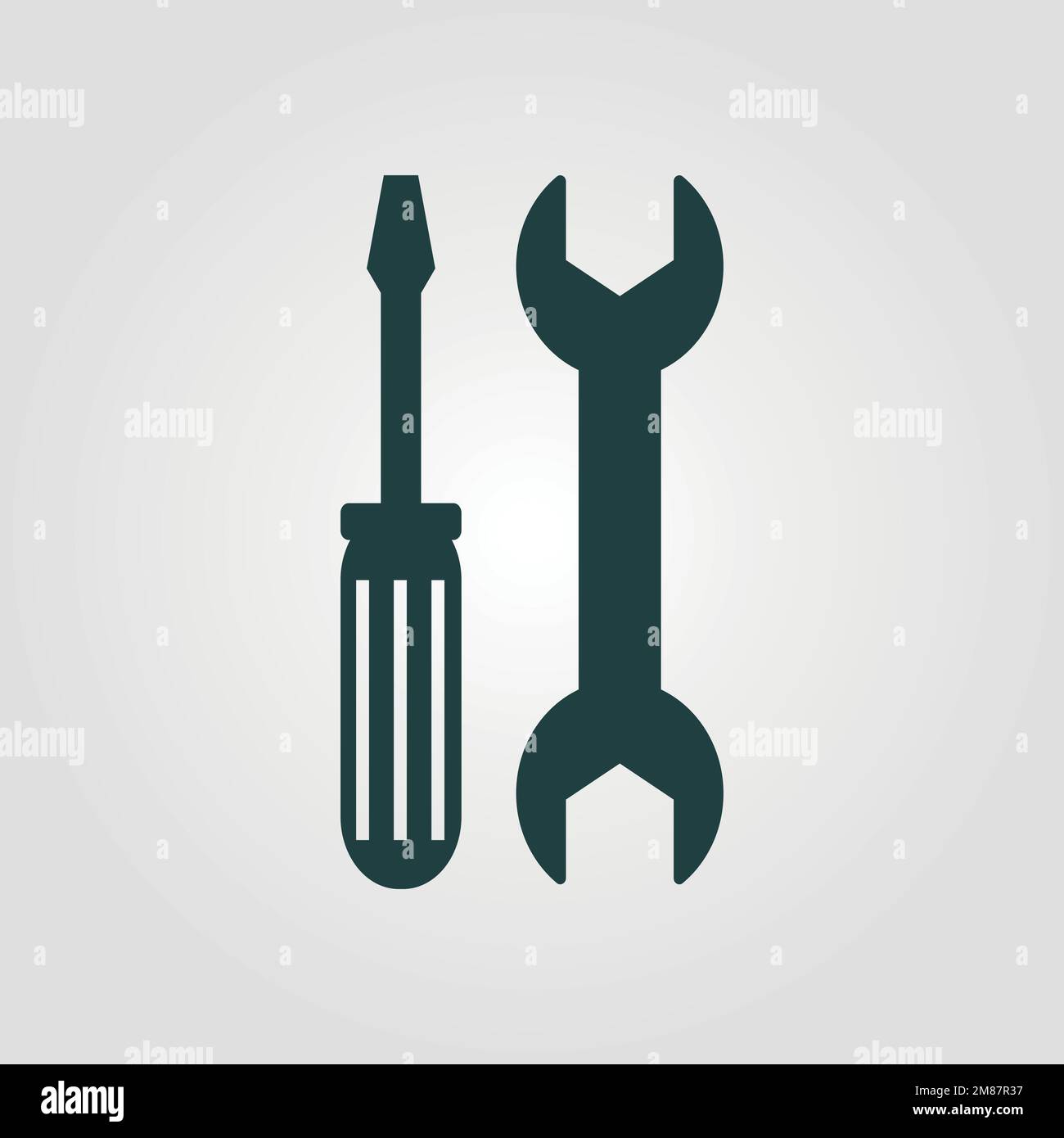 Screwdriver vector icon. Black illustration isolated on white ...