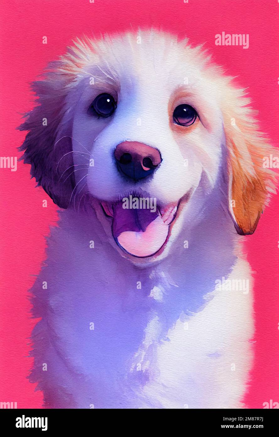 Funny adorable portrait headshot of cute doggy. Labrador dog breed ...