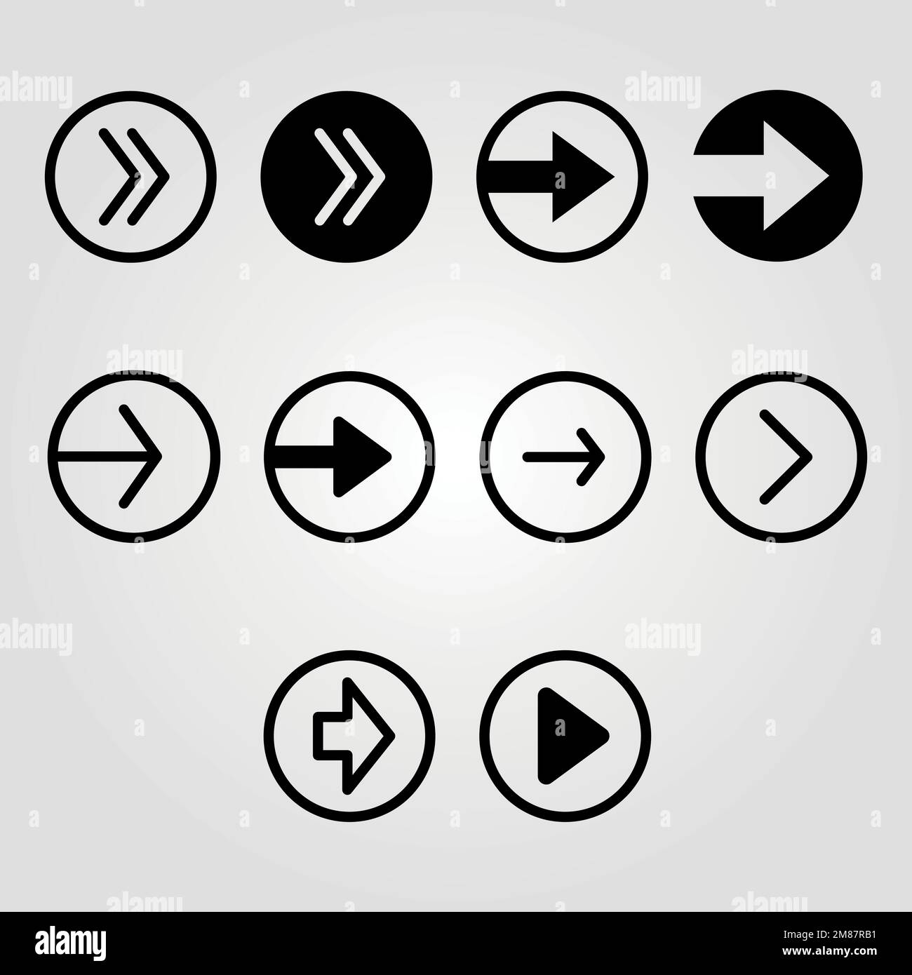 Arrows big black set icons. Arrow icon. Arrow vector collection. Arrow. Cursor. Modern simple ...