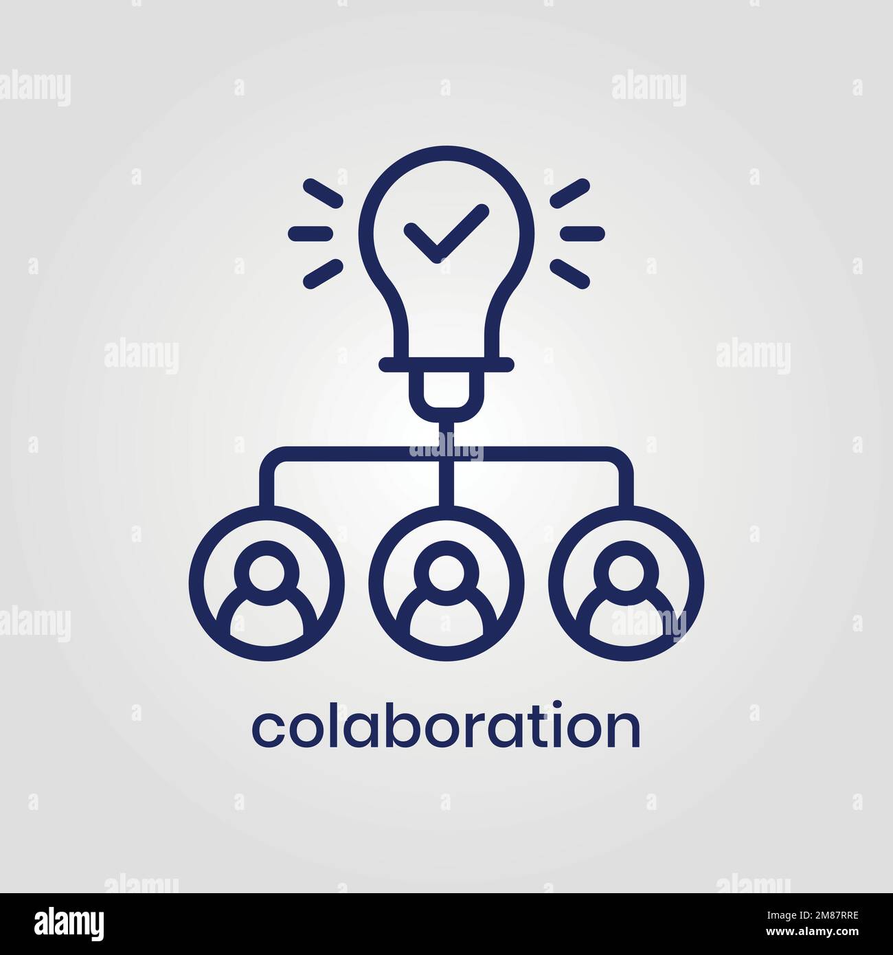 Collaboration icon Stock Vector Images - Alamy