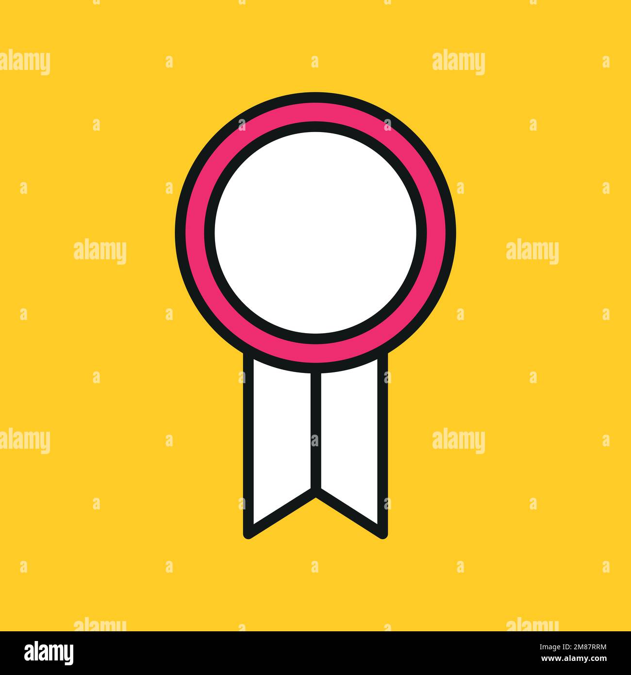 Award icon symbol vector on yellow background Stock Vector Image & Art ...