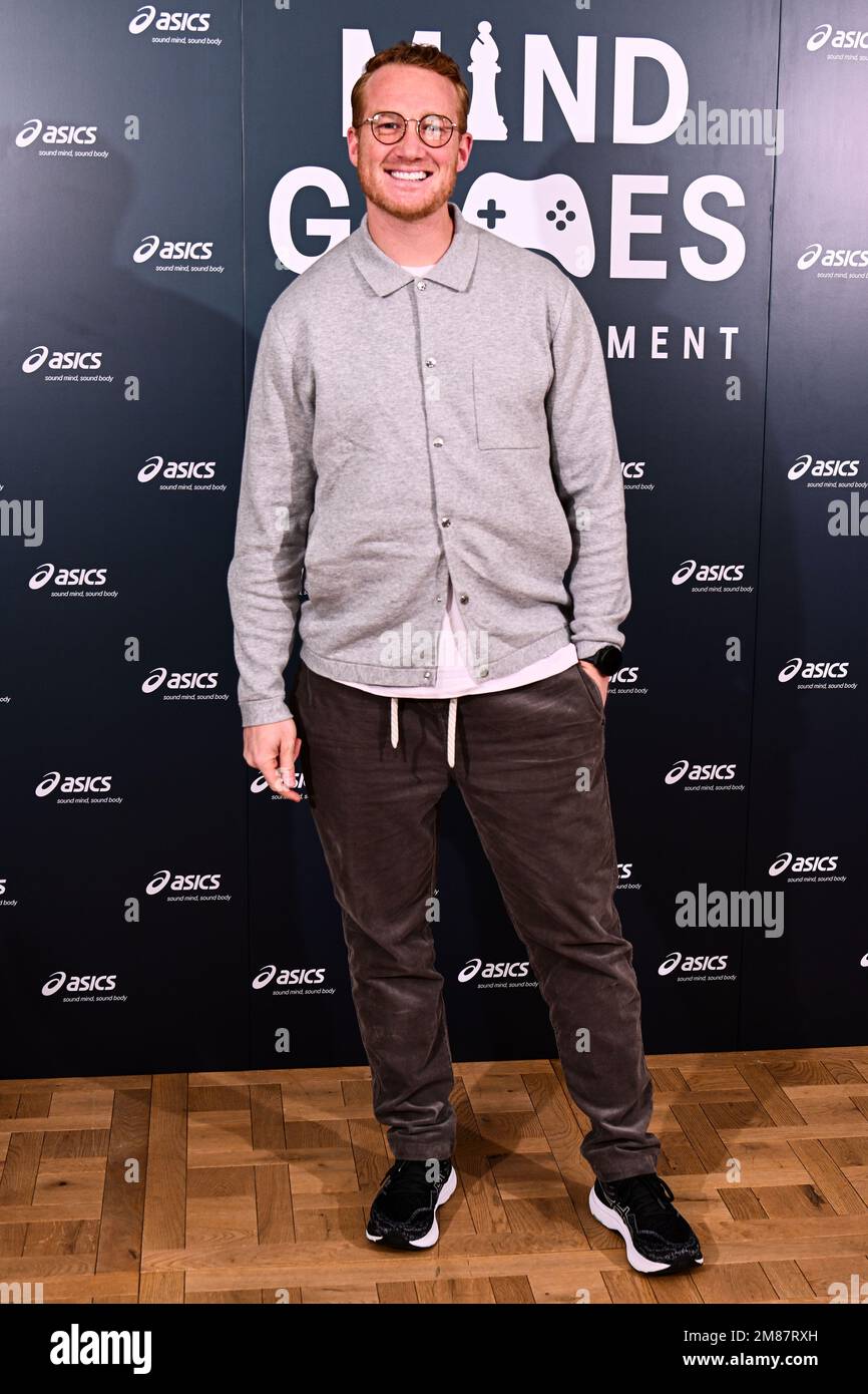 EDITORIAL USE ONLY Greg Rutherford attending the premiere of ASICS' new ...