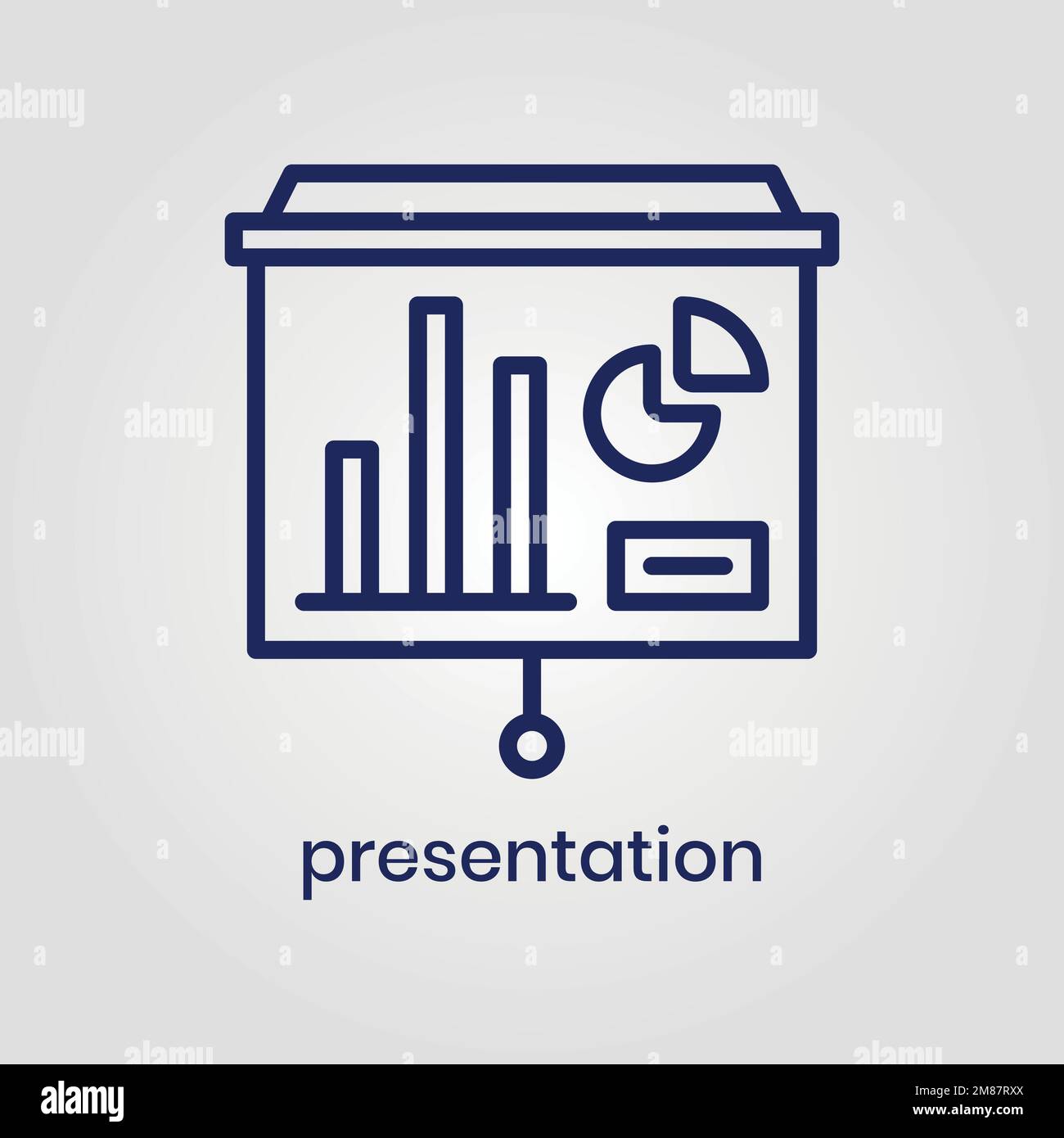 Presentation board line icon Stock Vector Images - Alamy