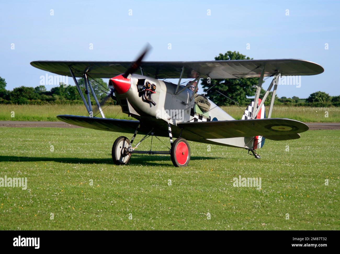 An Isaacs Fury II arrives at Hinton-in-the-Hedges Stock Photo - Alamy