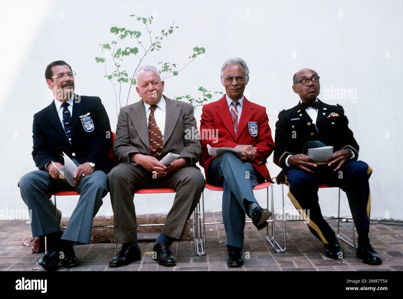 Members of the original Tuskegee Airmen, a group of distinguished black ...