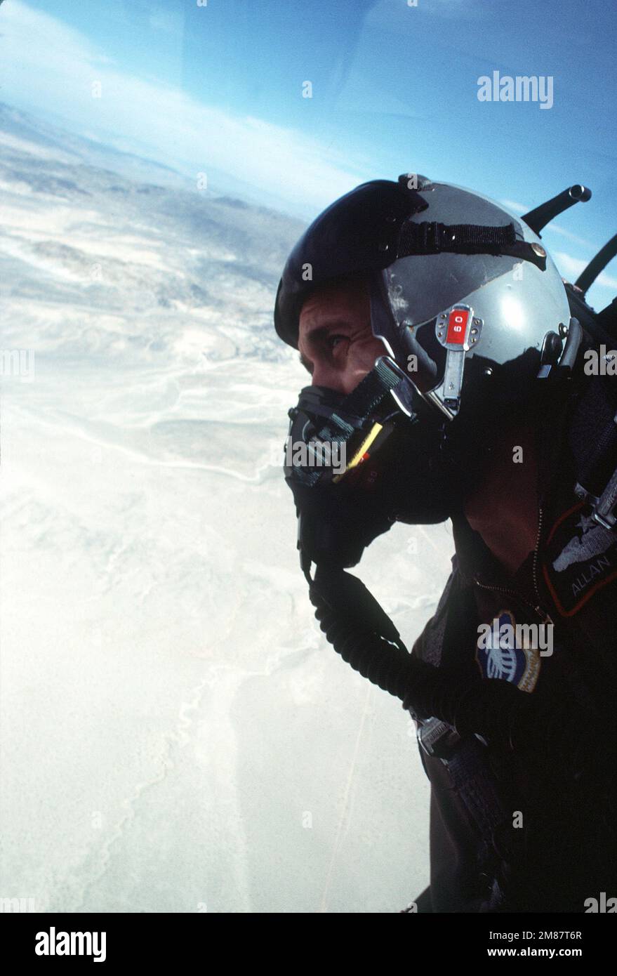 MAJ. Allan Reed of the 6510th Test Wing, in the cockpit of an F-15E ...