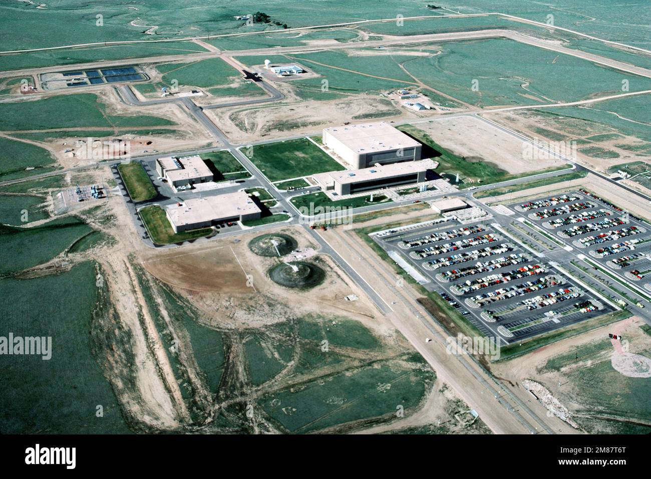 An aerial view of the station, headquarters of the Air Force Space ...