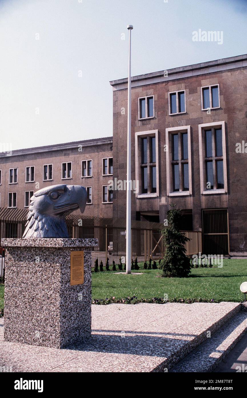 A side view of the monument in Eagle Square, at Tempelhof Central ...