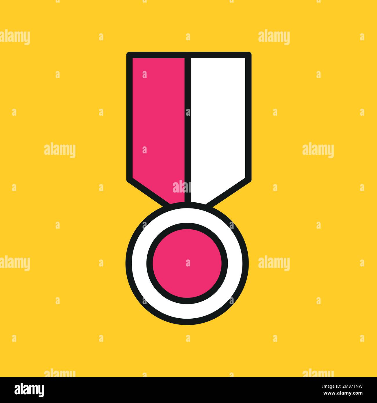 Award icon symbol vector on yellow background Stock Vector Image & Art ...