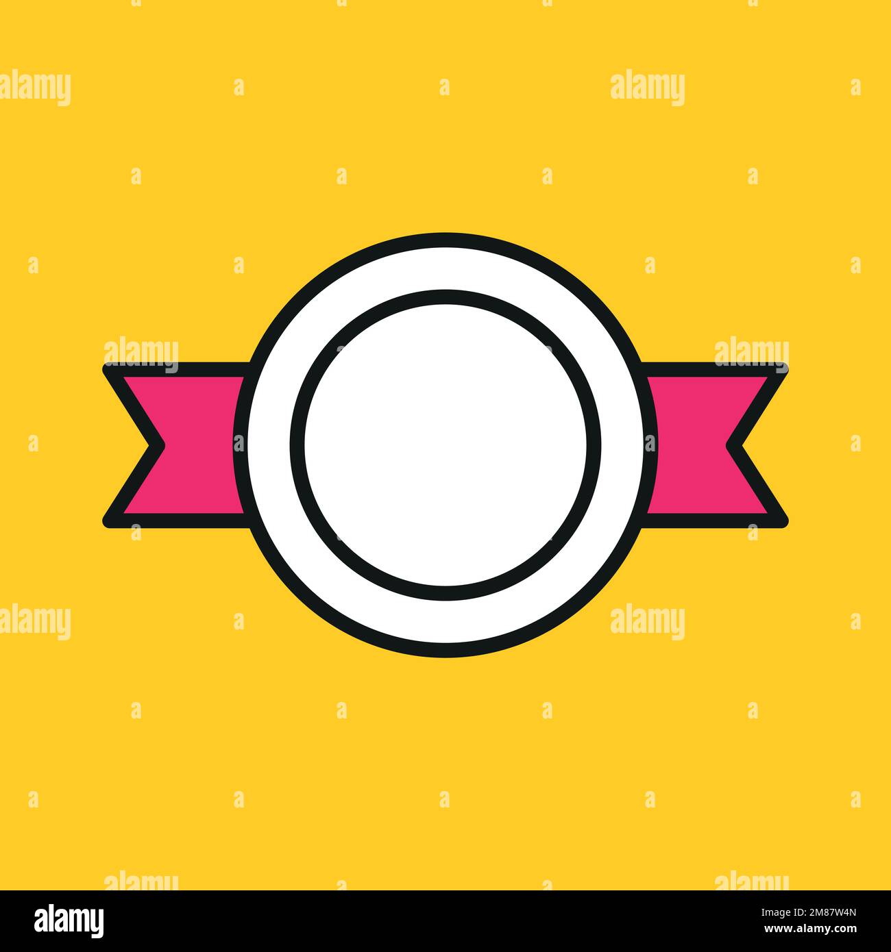 Red and yellow stripes on badge Stock Vector Images - Alamy