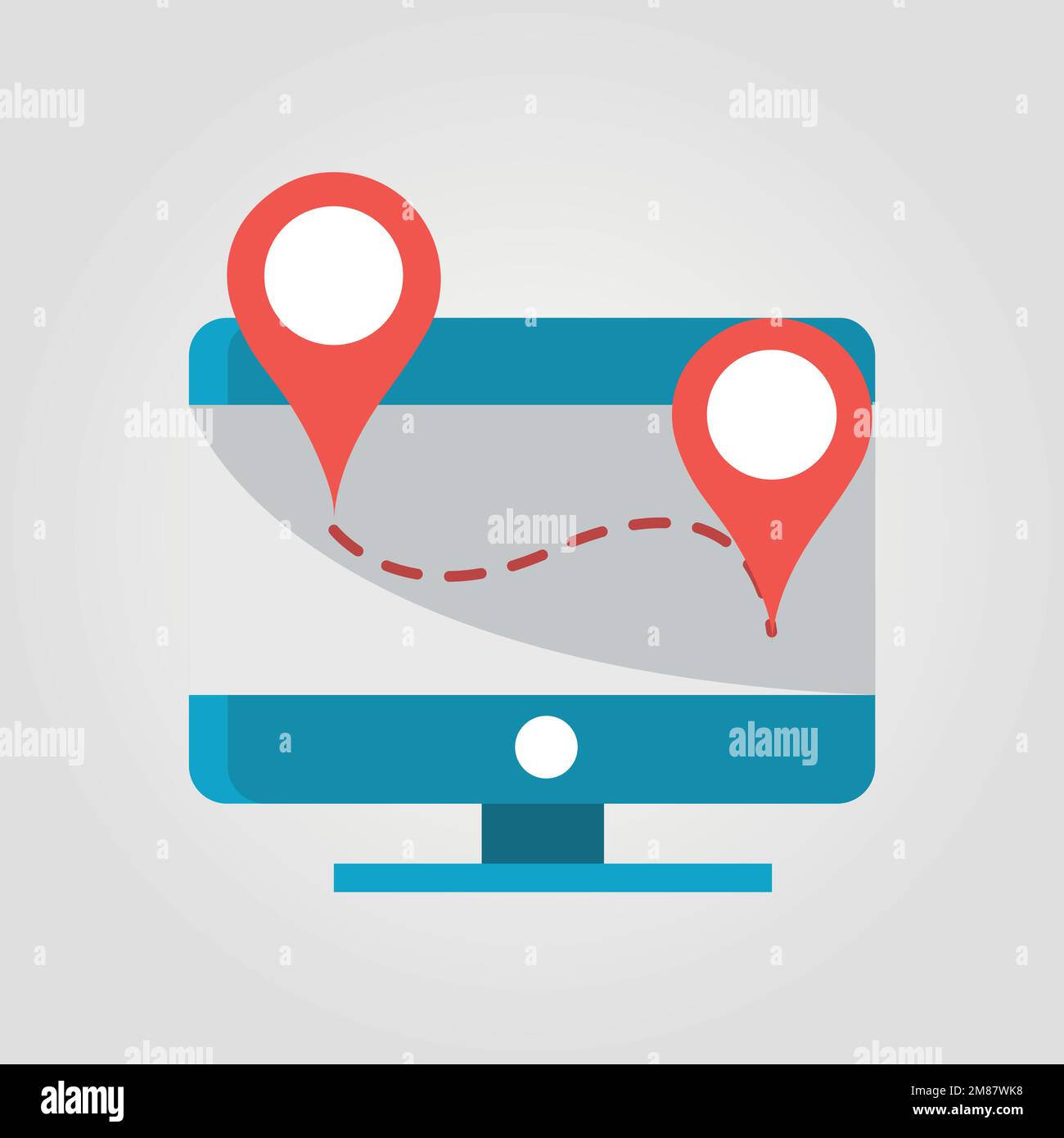 Location map icon, GPS pointer mark vector icon Stock Vector Image ...