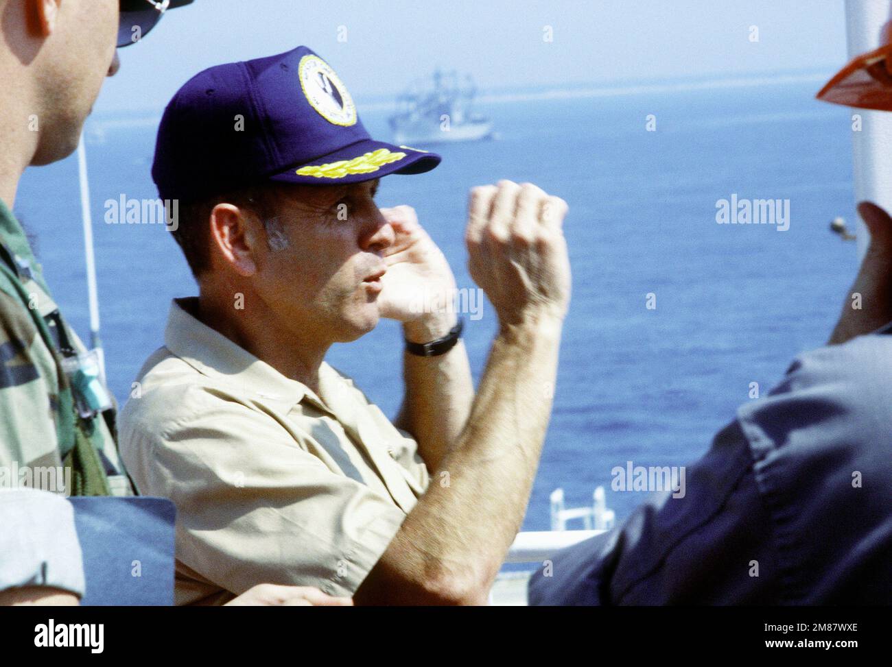 Captain William J. Mitchell, commanding officer of Maritime ...