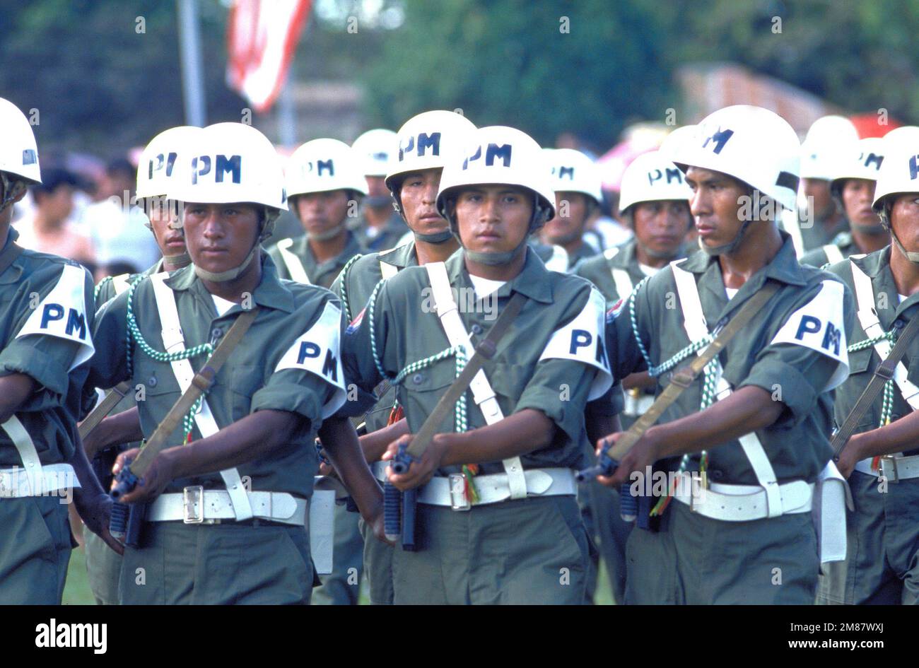 Bolivian military police drill during opening ceremonies of the joint ...