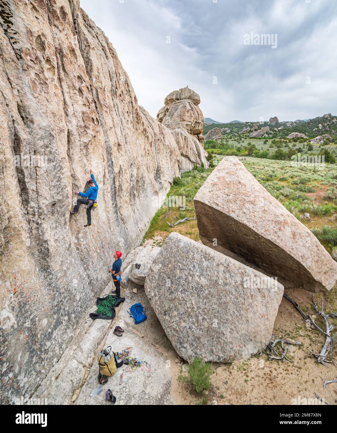 Brad Morris climbing a route called Wonderbread rated 5.10a at the City ...