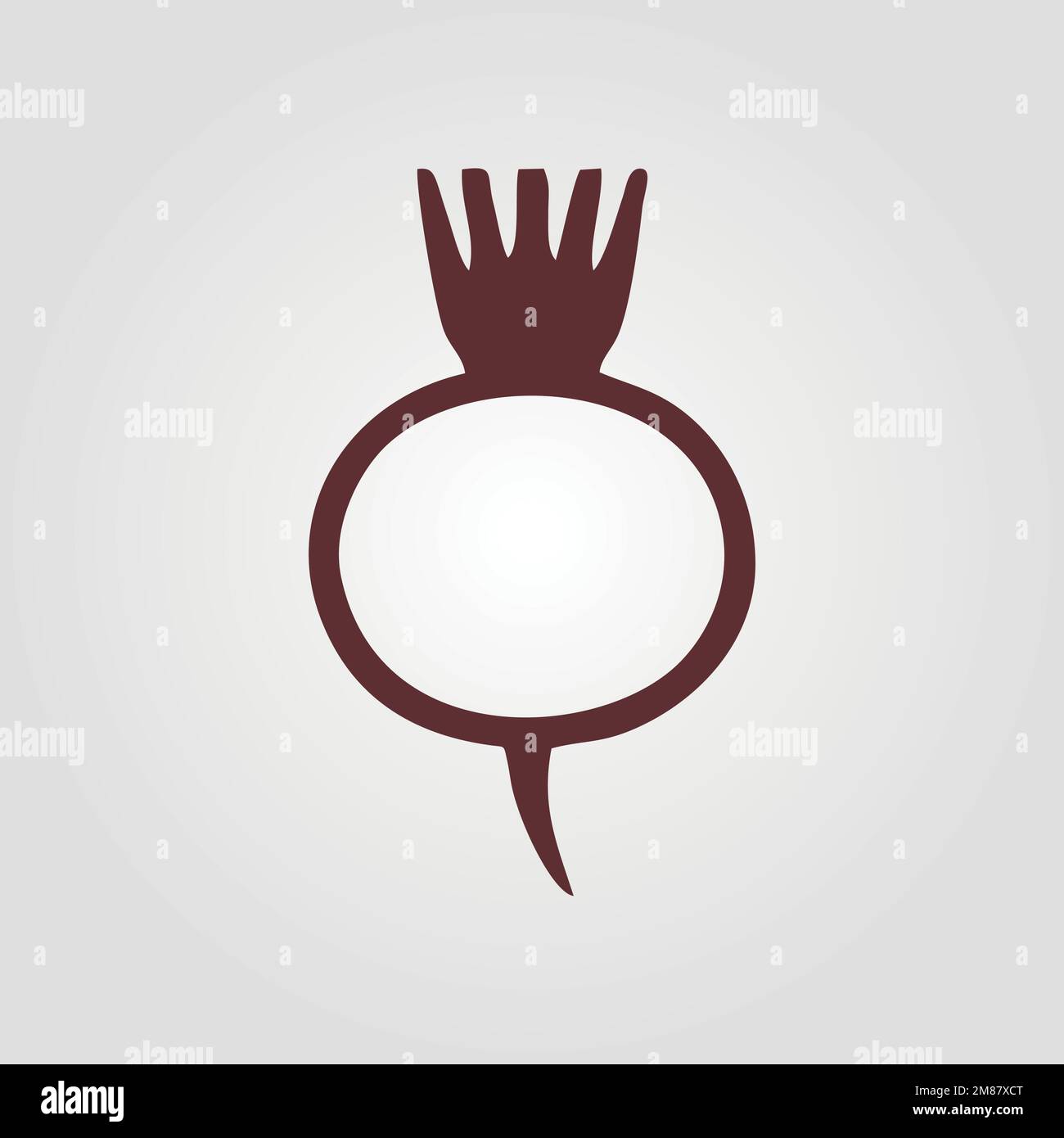 Beetroot silhouette sign isolated vector on grey background Stock ...