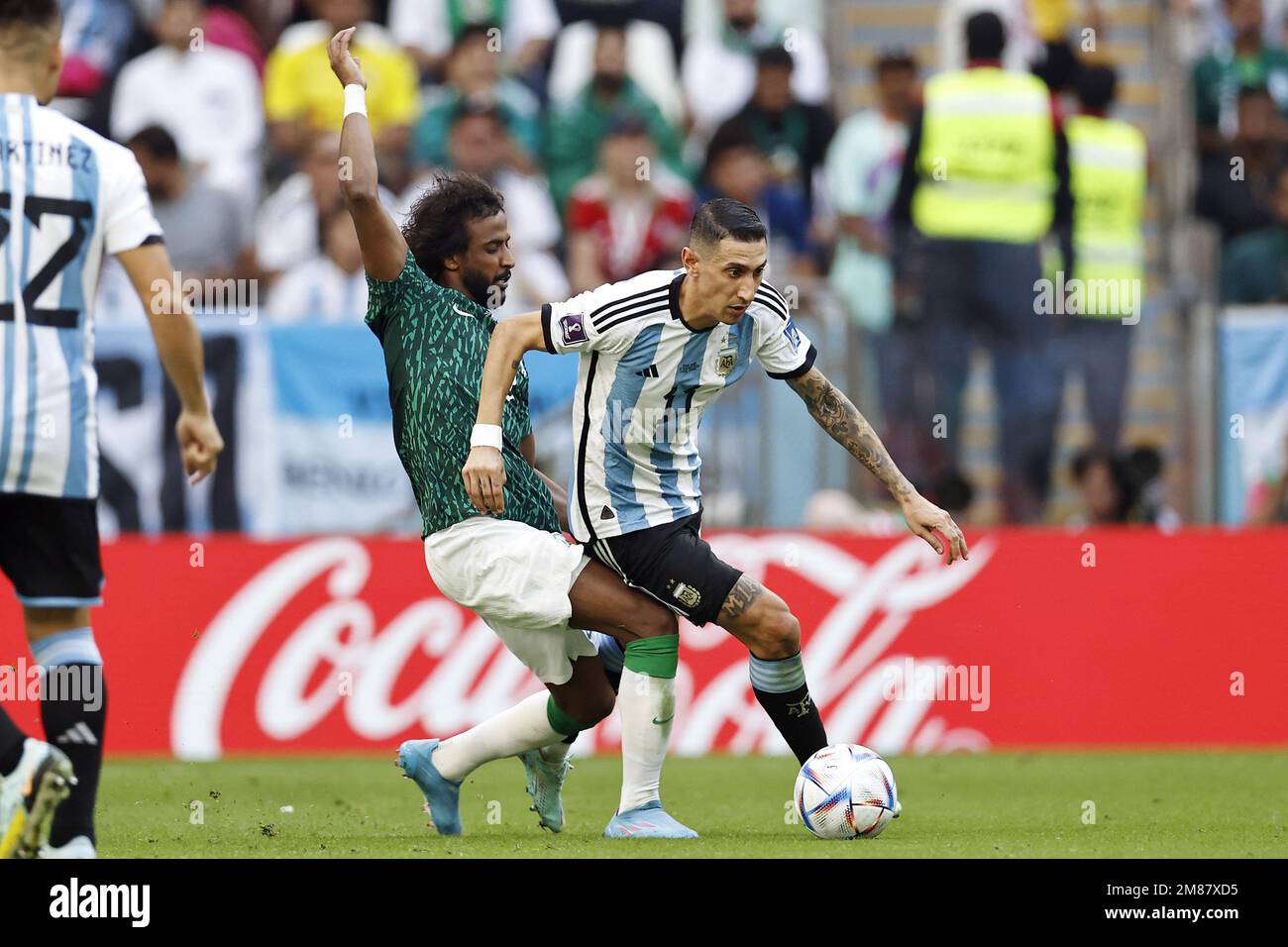 LUSAIL CITY - (LR) Yasir Al Shahrani of Saudi Arabia, Angel de Maria of ...