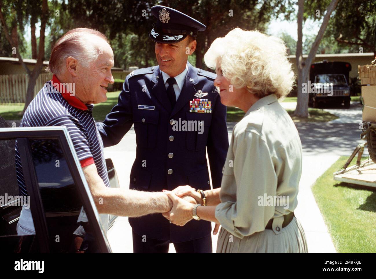 COL Marvin S. Ervin, commander, 63rd Military Airlift Wing, and his ...