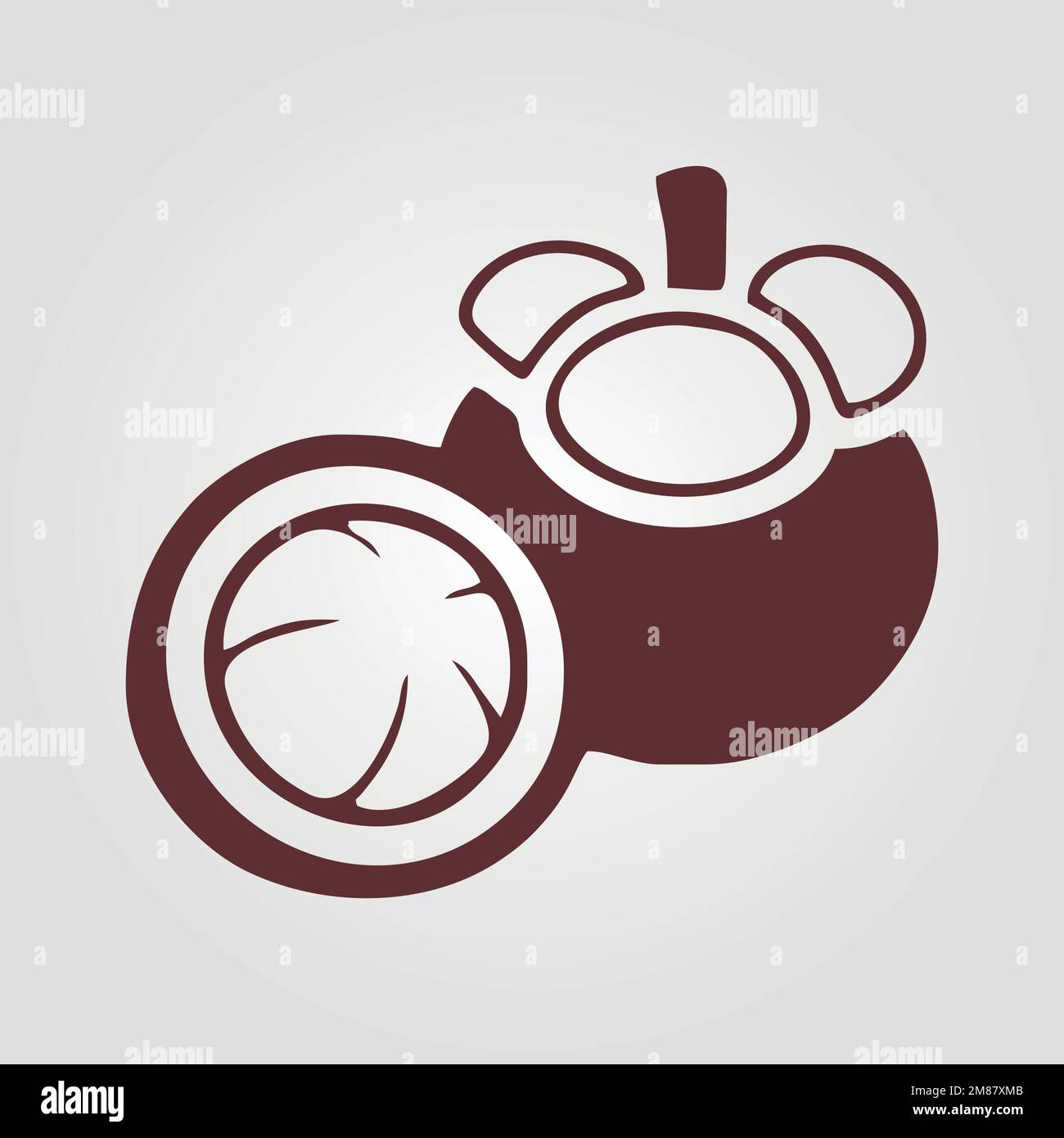 Coconut silhouette sign isolated vector on grey background Stock Vector ...