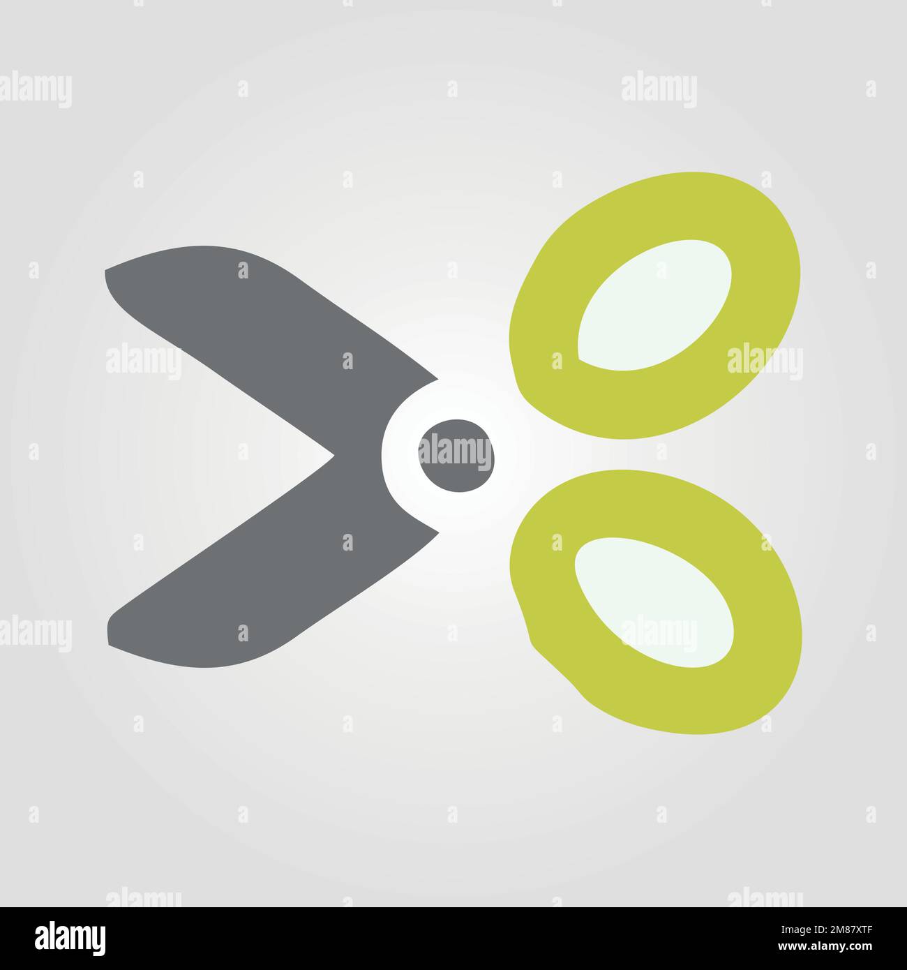 slotted common blade scissors construction and renovation tool icon ...