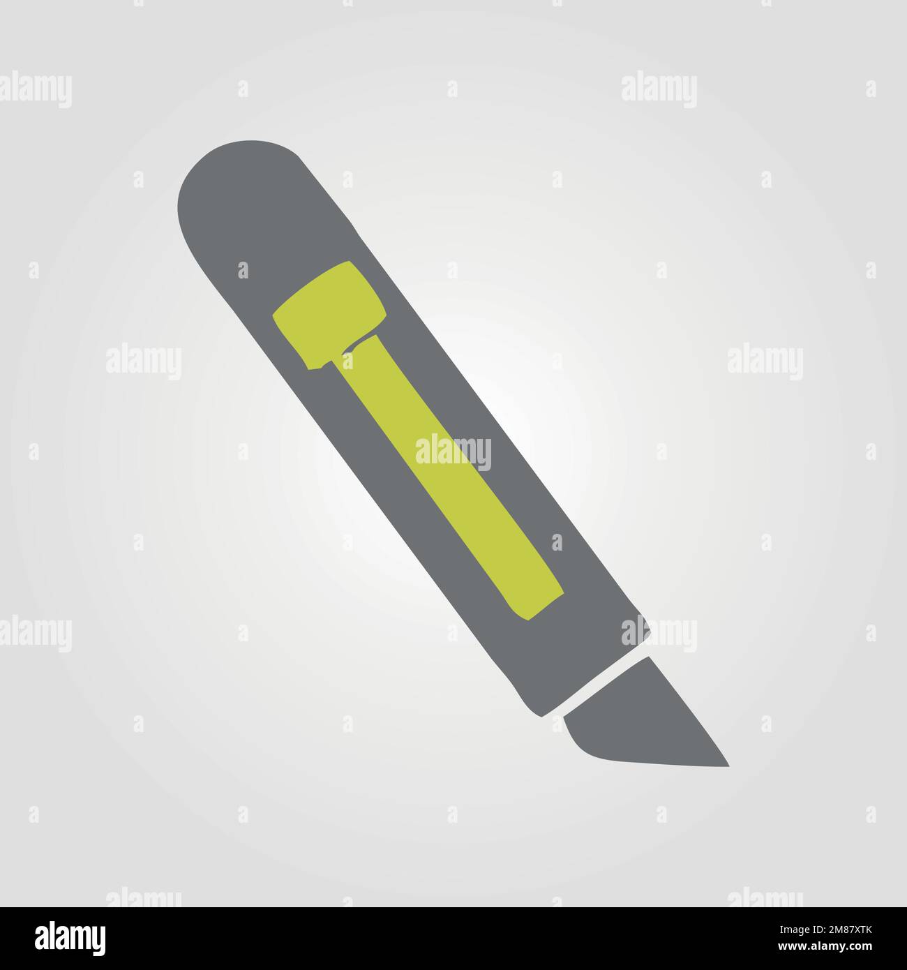 slotted common knife cutter construction and renovation tool icon, home ...