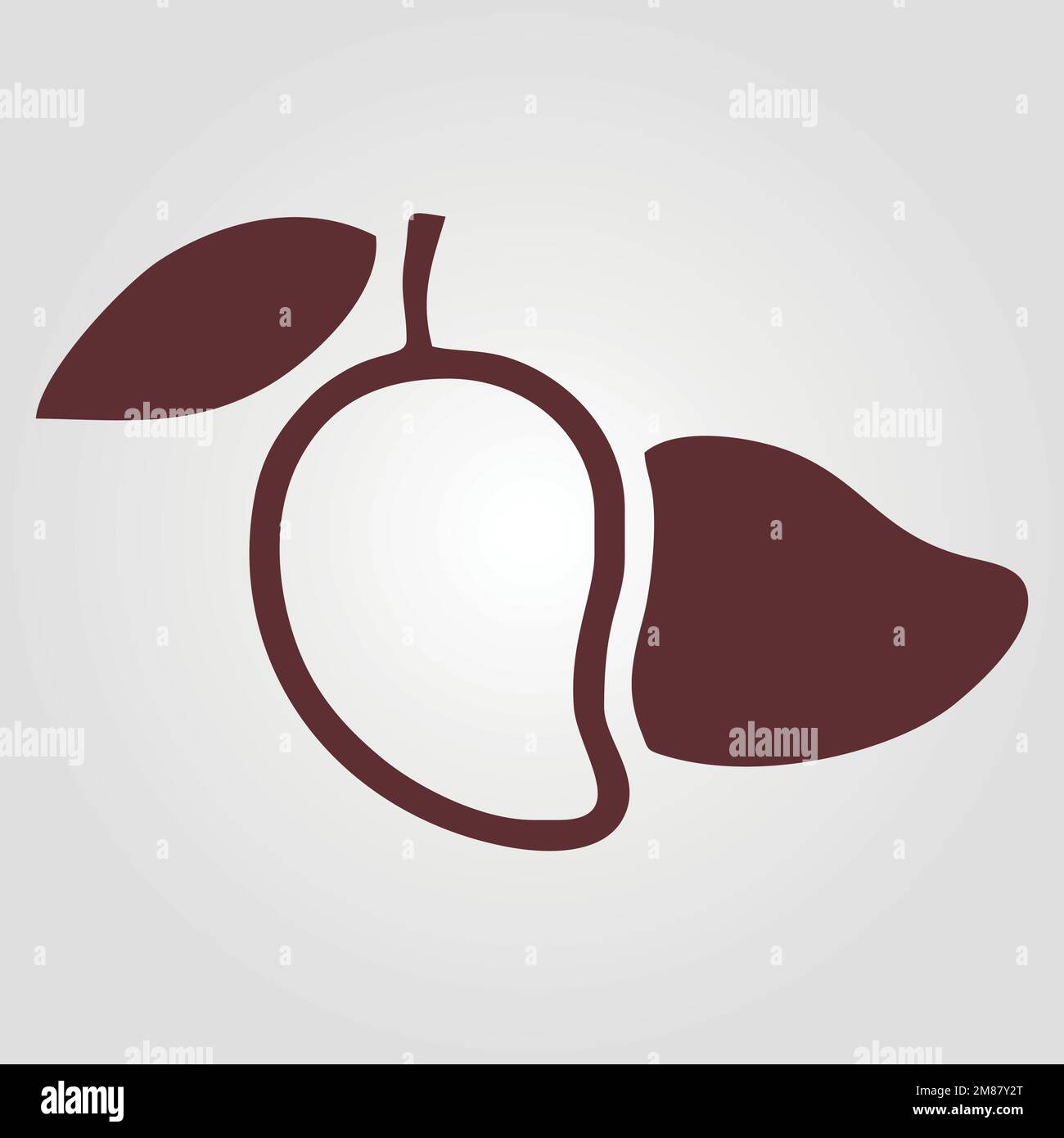 Mango silhouette sign isolated vector on grey background Stock Vector ...