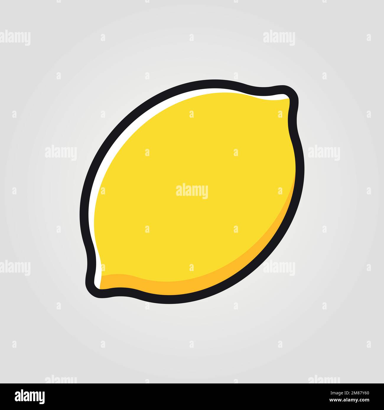 Lemon Fruit Social Media Emoji. Modern Simple Vector For Web Site Or ...