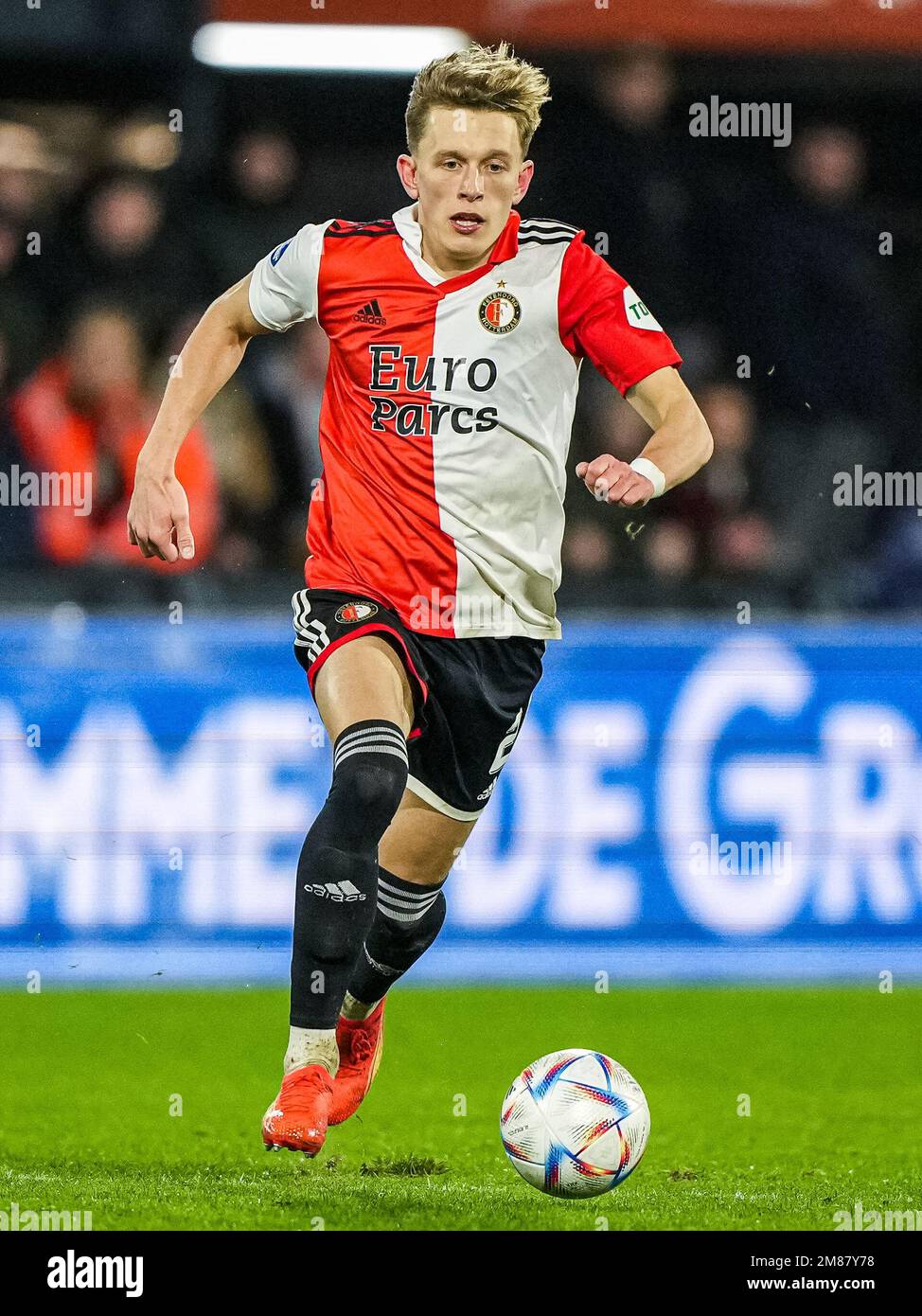 Rotterdam - 12 January 2023, Rotterdam - Marcus Holmgren Pedersen of Feyenoord during the match ...