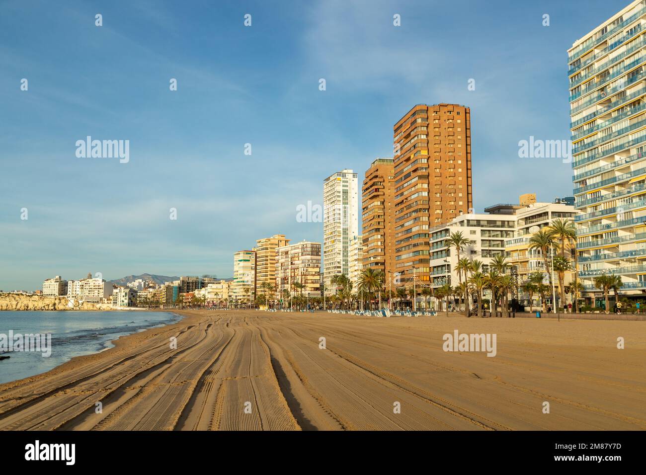 Benidorm beach on a sunny December morning Stock Photo - Alamy