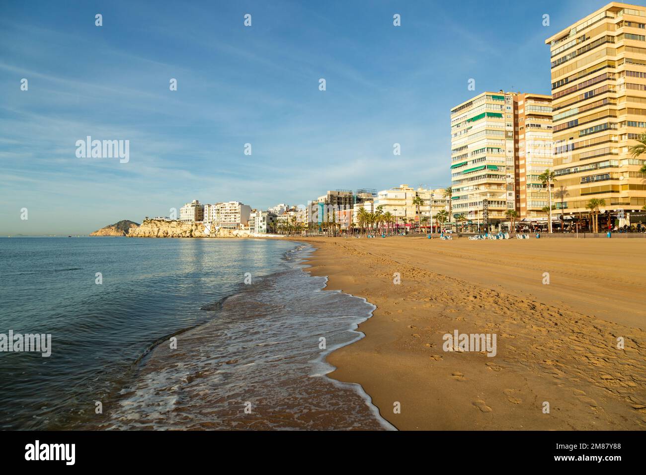 Benidorm beach on a sunny December morning Stock Photo - Alamy