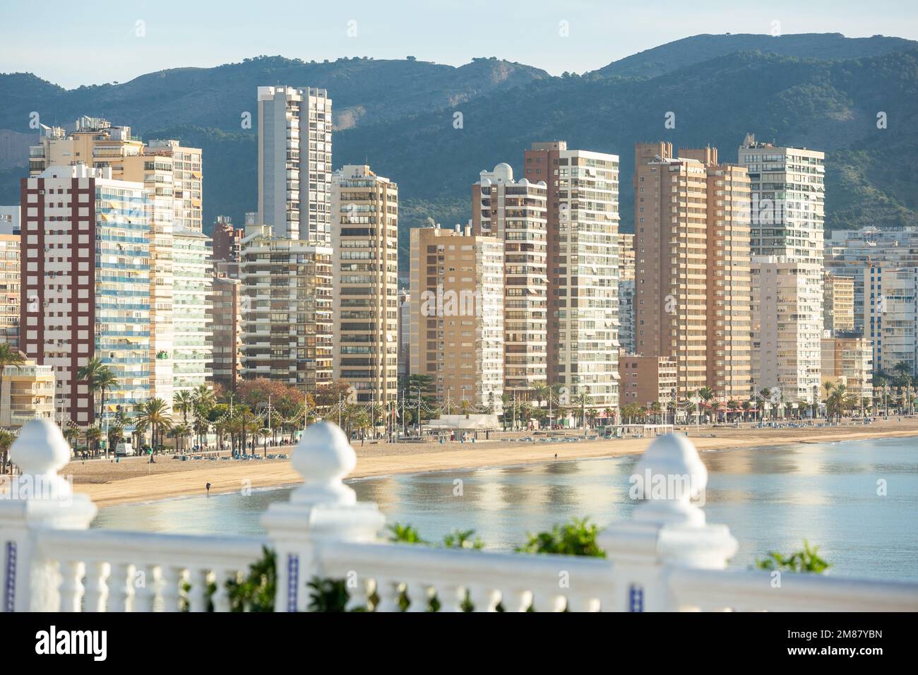 Benidorm City viewed from Balcon del Mediterraneo also known as Mirador ...