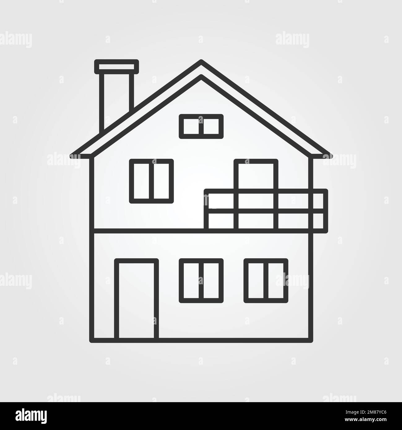 Home building vector outline icon style illustration Stock Vector Image ...
