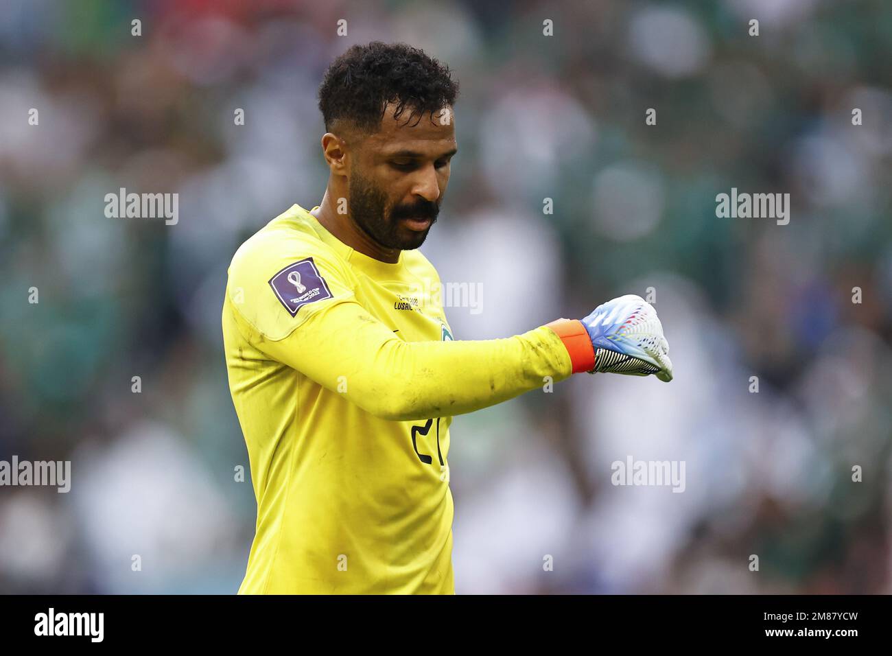 LUSAIL CITY - Saudi Arabia goalkeeper Nawaf Alaqidi during the FIFA ...