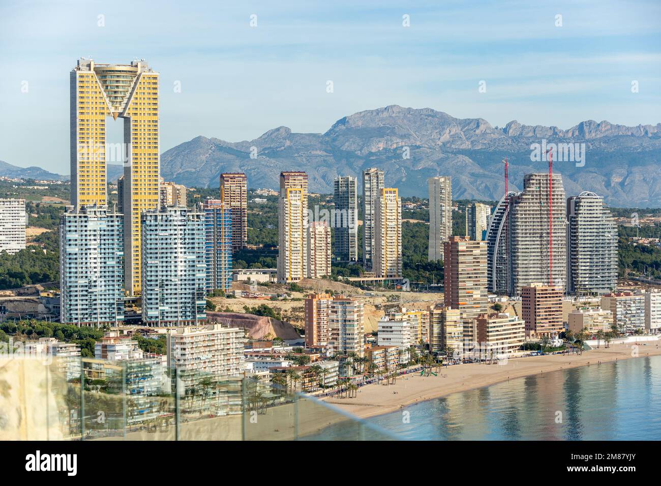 The skyline of Benidorm seen from Tossal de la cala Stock Photo - Alamy