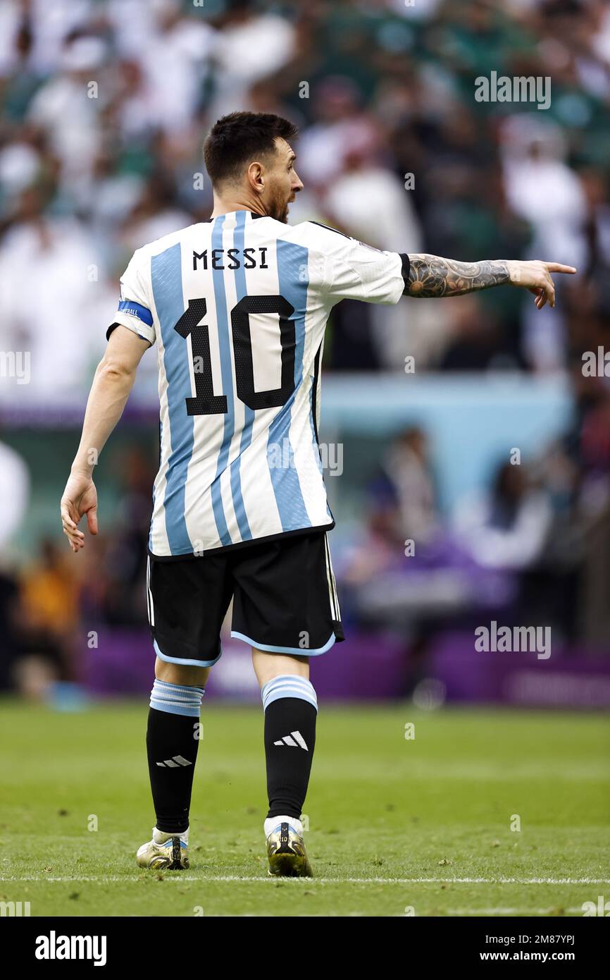 LUSAIL CITY - Lionel Messi of Argentina during the FIFA World Cup Qatar ...
