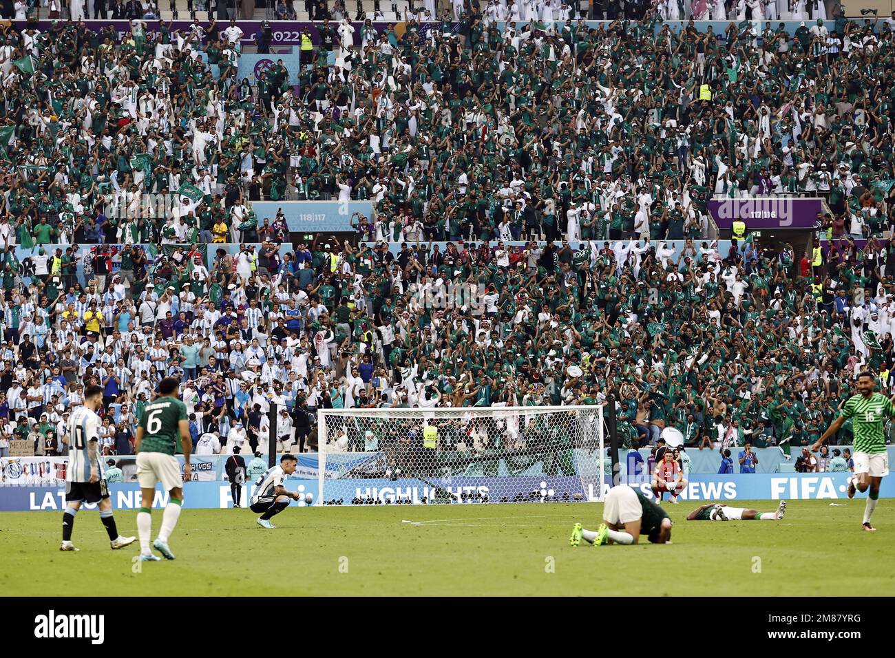 LUSAIL CITY - fans of Saudi Arabia during the FIFA World Cup Qatar 2022 ...
