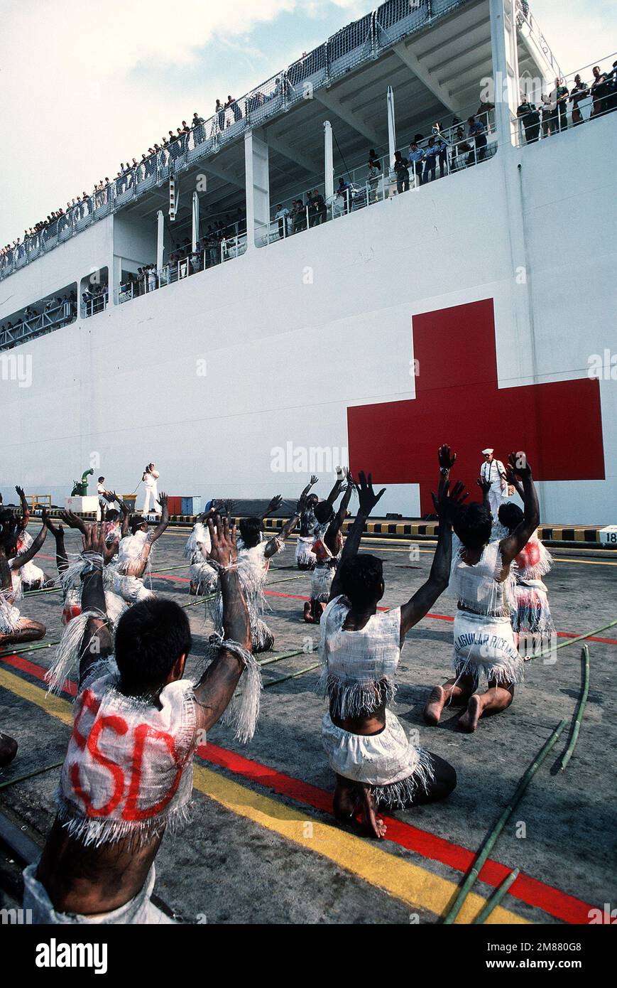 Workers at the Facility Security Department dressed in native Filipino ...