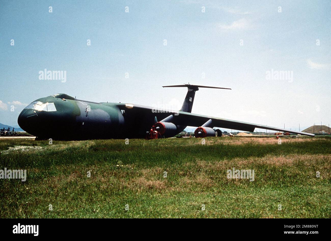 Ground level view of a 63rd Military Airlift Wing, Norton Air Force Base, California's C-141 ...