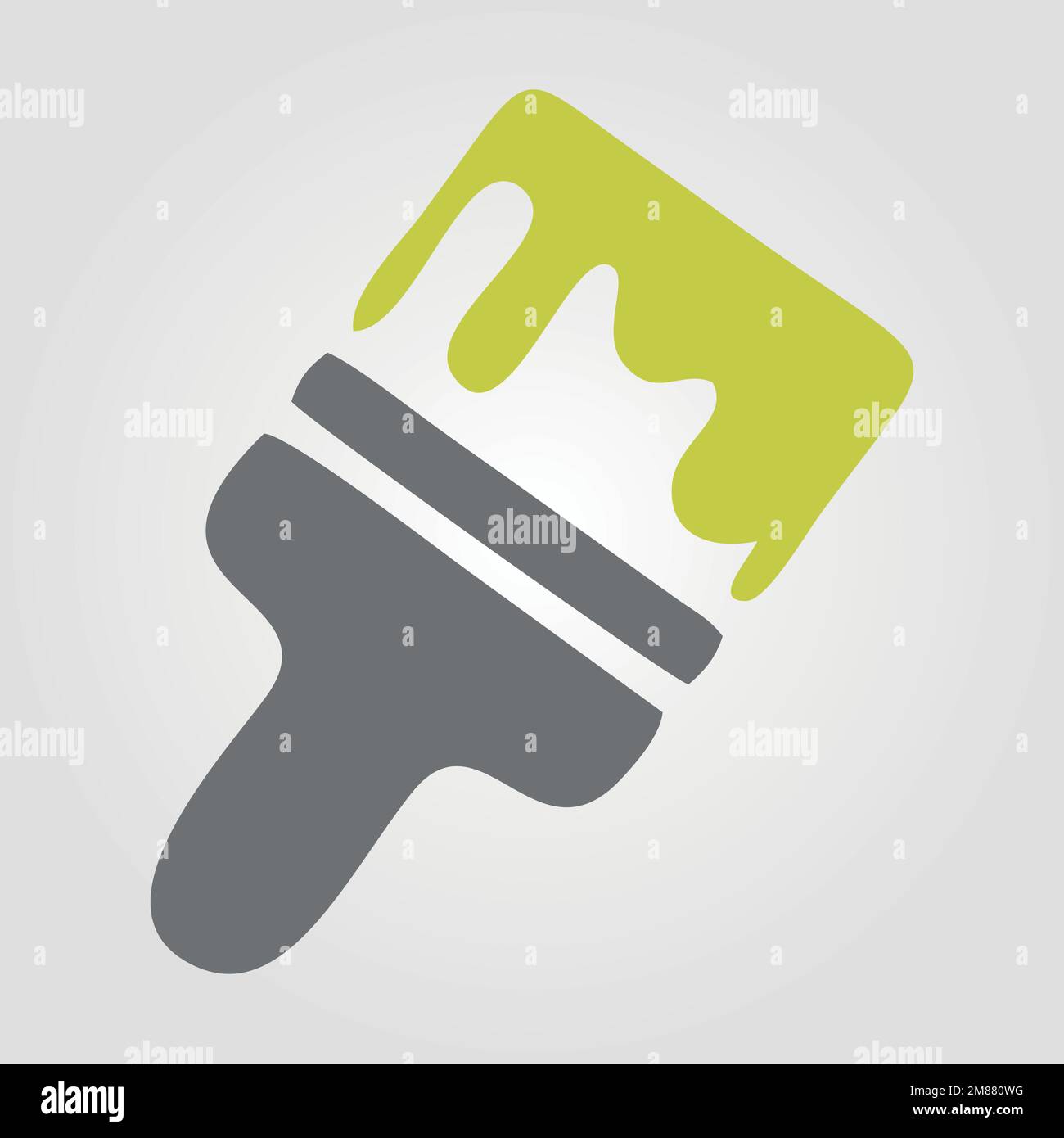 slotted common blade paint brush construction and renovation tool icon ...