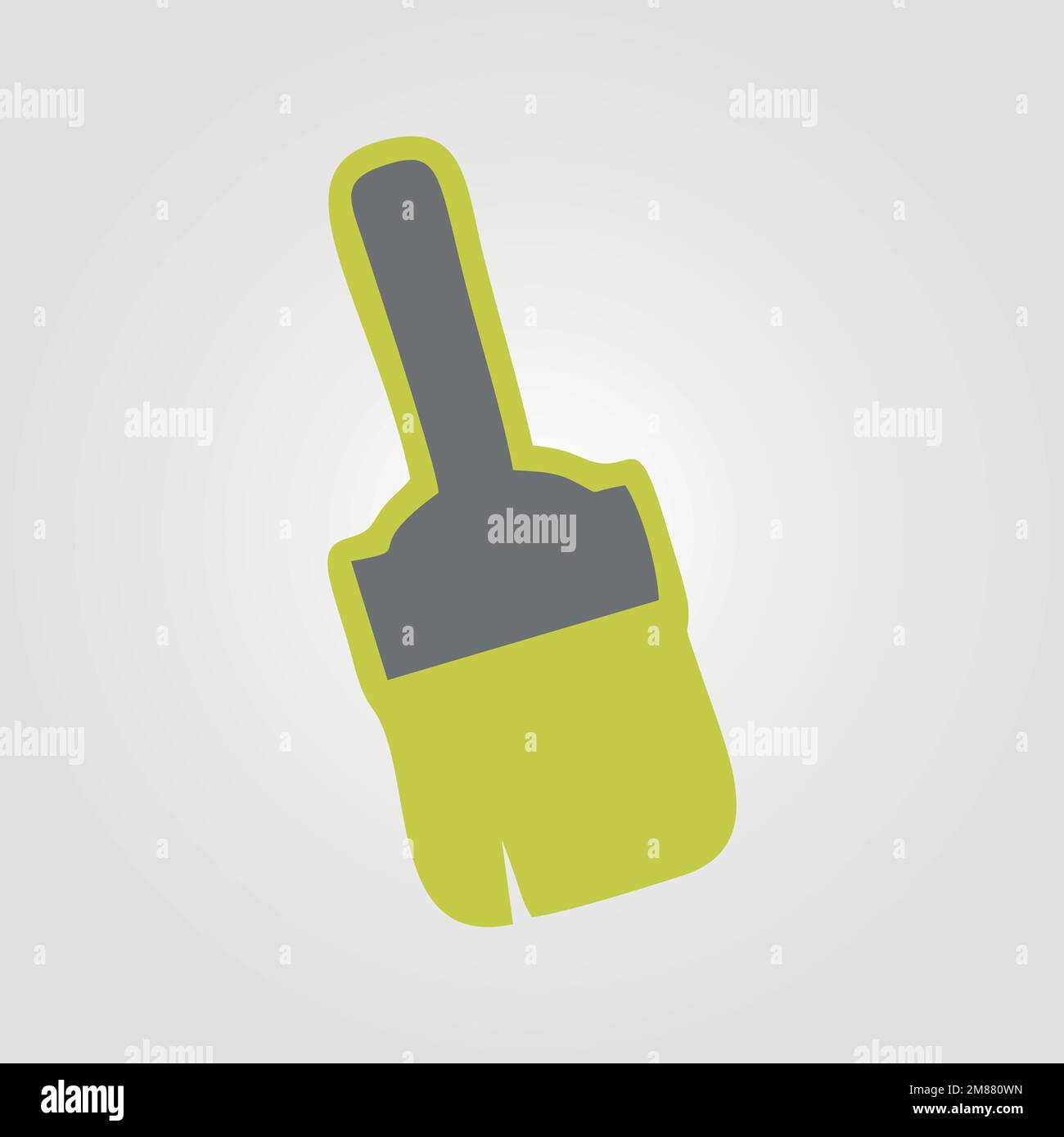 slotted common blade paint brush construction and renovation tool icon ...