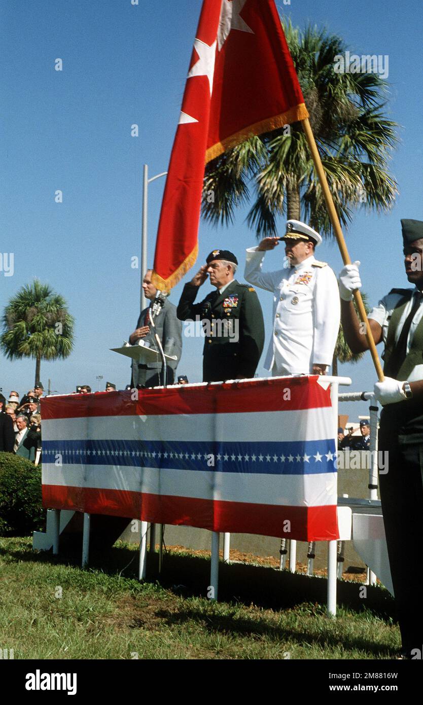William H. Taft IV, deputy secretary of defense, far left; GEN. James T ...